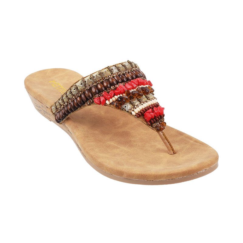 Buy Metro Women Gold Sandals Online