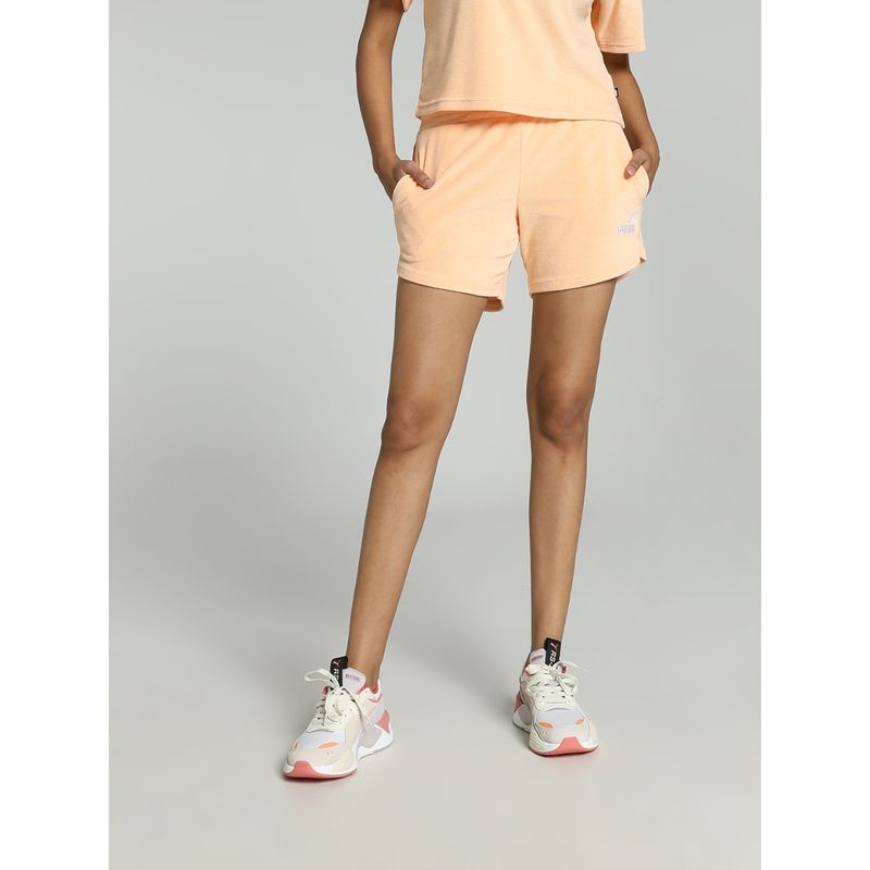 Buy Puma Essentials Elevated Women's Orange Shorts Online