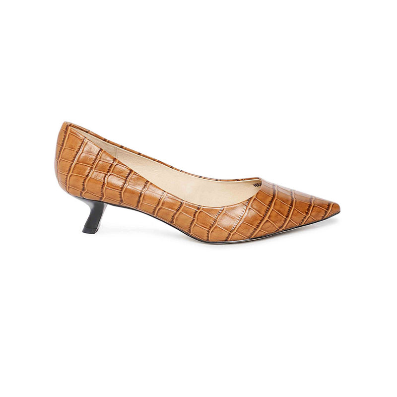 Heel & Buckle London Brick Imprinted Kitten Heels - EURO 39: Buy Heel ...