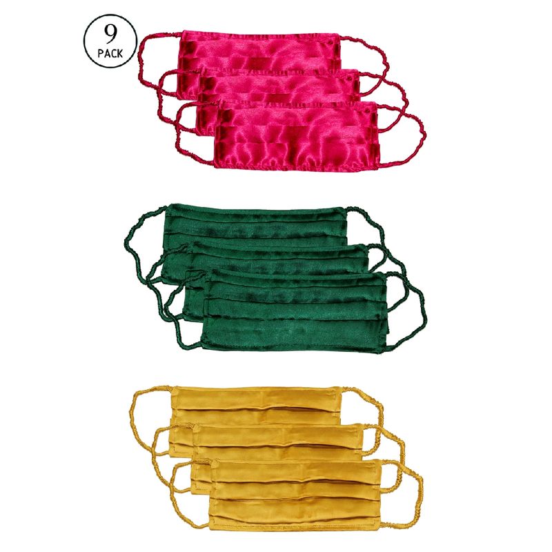 Buy Bellofox Garnet, Emerald And Citrine Sheen 3-layer 3-ply Satin ...