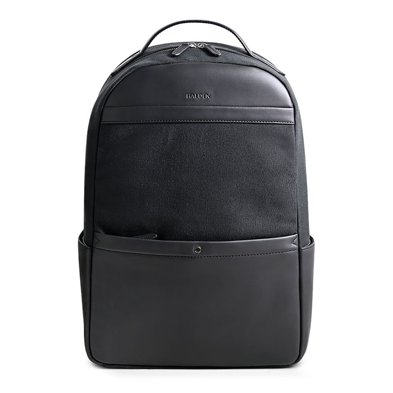 Buy HALDEN Unisex Solid Barron Black Backpack Online
