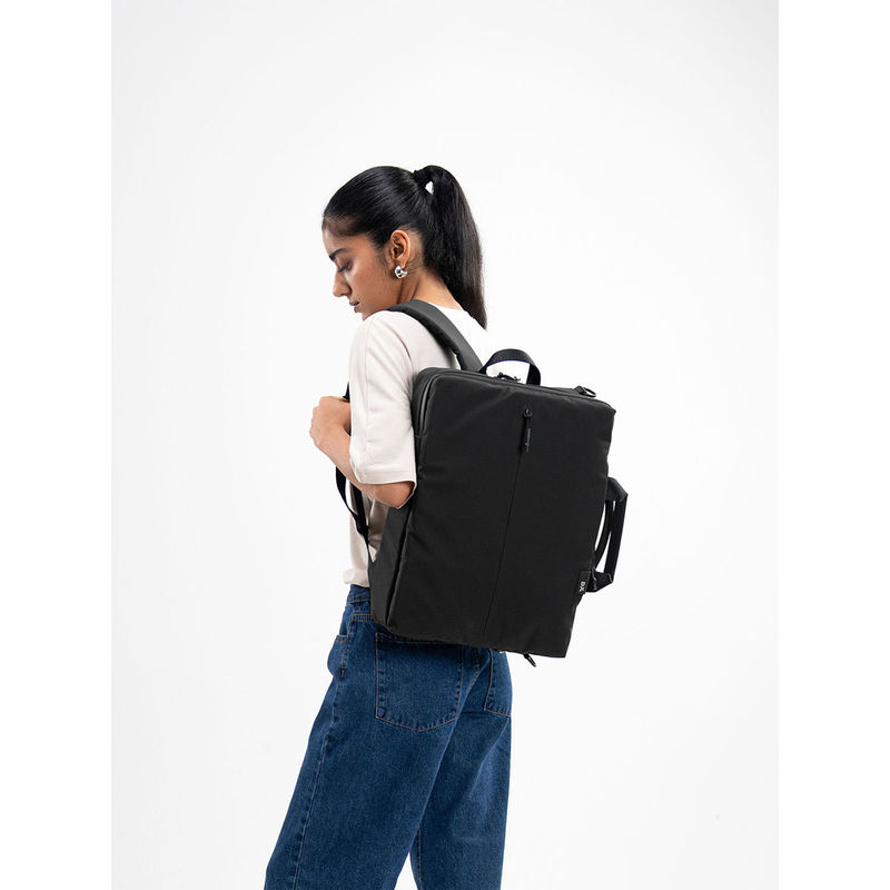 Buy DailyObjects Unisex Solid Pivot Brief Backpack - Basalt (M) Online