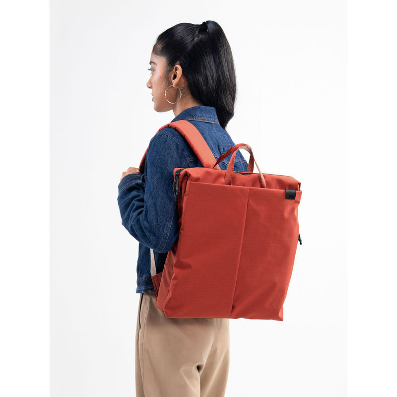 Buy DailyObjects Unisex Solid Pivot Workpack Backpack - Orange (M) Online