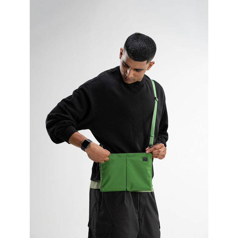 Buy DailyObjects Unisex Solid Pivot Sling Bag - Seagrass (M) Online