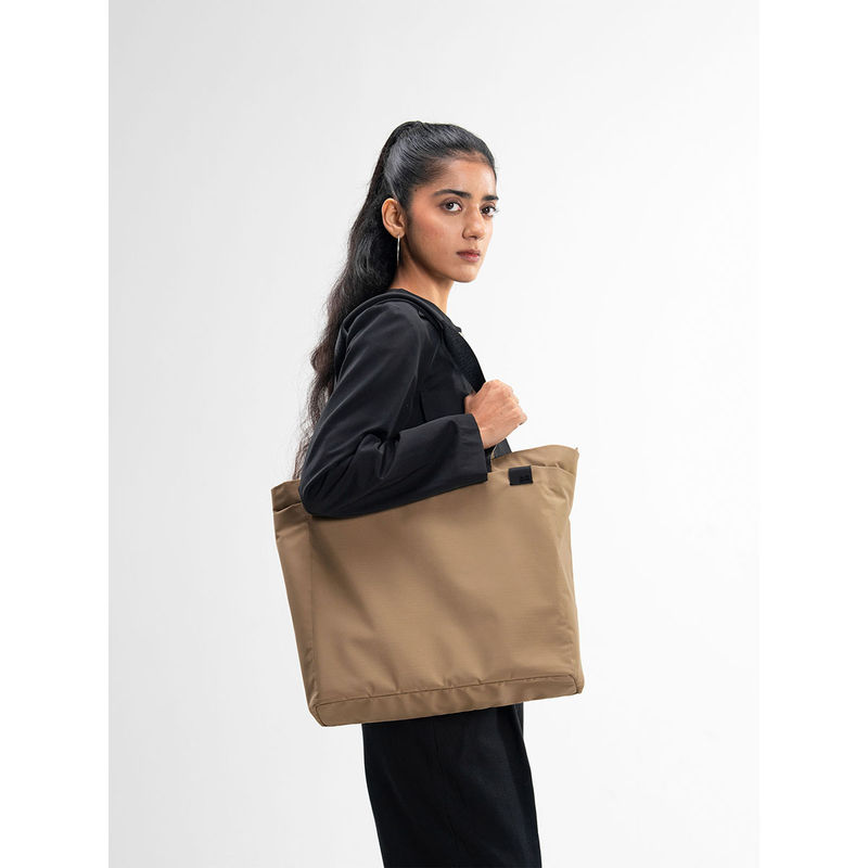 Buy DailyObjects Unisex Solid Pivot Classic Tote Bag - Sand (M) Online