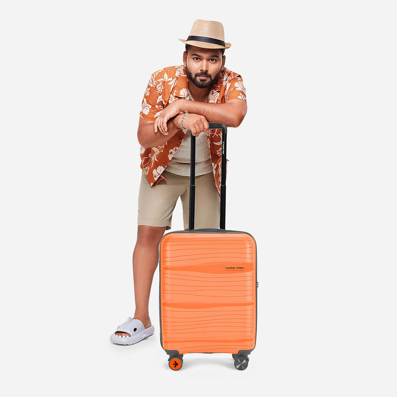 Buy Nasher Miles Nicobar Hard-Sided Polypropylene Orange and Blue ...