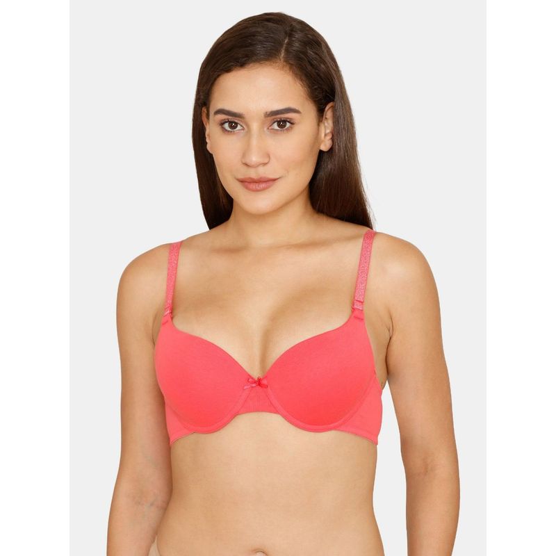 Zivame Push-up Wired Medium Coverage Bra - Teaberry Pink: Buy Zivame Push-up Wired Medium ...