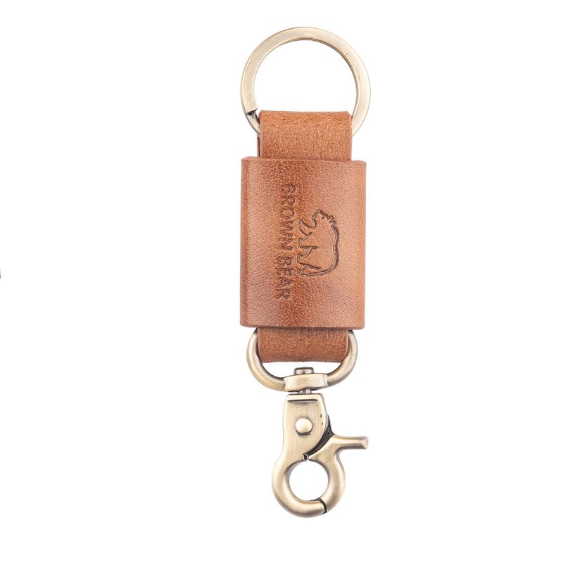 Buy Brown Bear Max Key Holder in Genuine Leather Brown Online