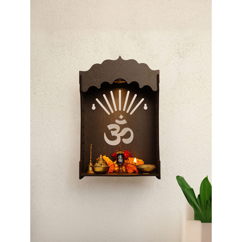 Buy The Better Home Wall Mounted Wooden Pooja Mandir for Home Online