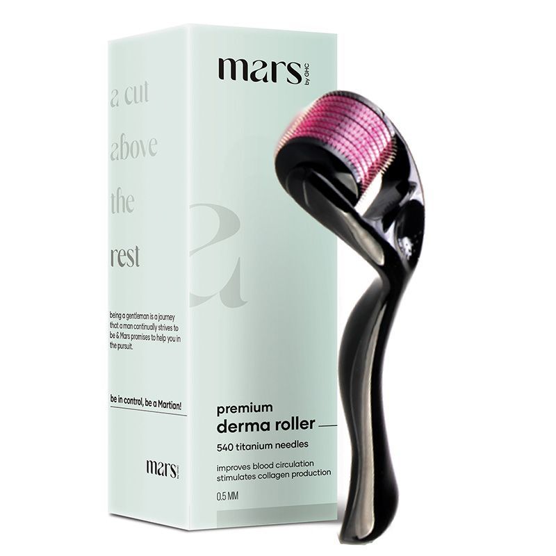 Buy Mars by GHC Derma Roller With 540 Cross-Lined Titanium Needles For ...
