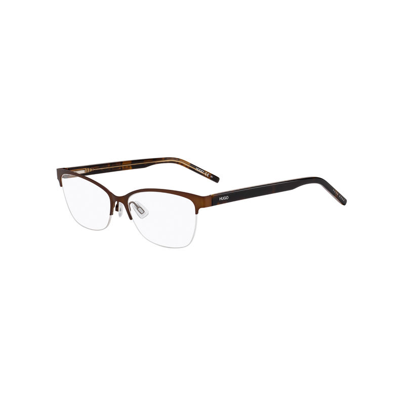 Buy Hugo Women Rectangle Brown Half Rim Frames - 103301 Online