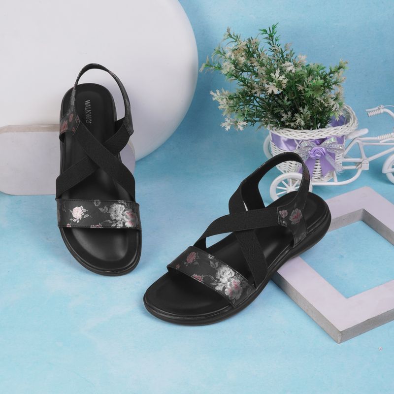 Buy Walkway Women Black Casual Sandals Online