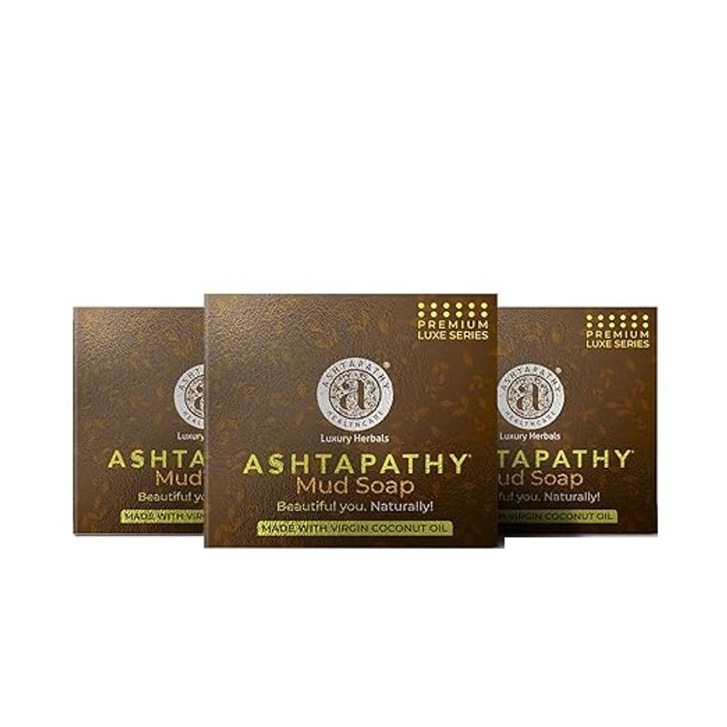 Buy Ashtapathy Mud Soap For Unisex - Pack Of 3 Online