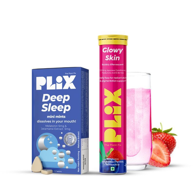 Buy Plix Beauty Sleep Combo - Deep Sleep Mini Mints & Skin Glow ...