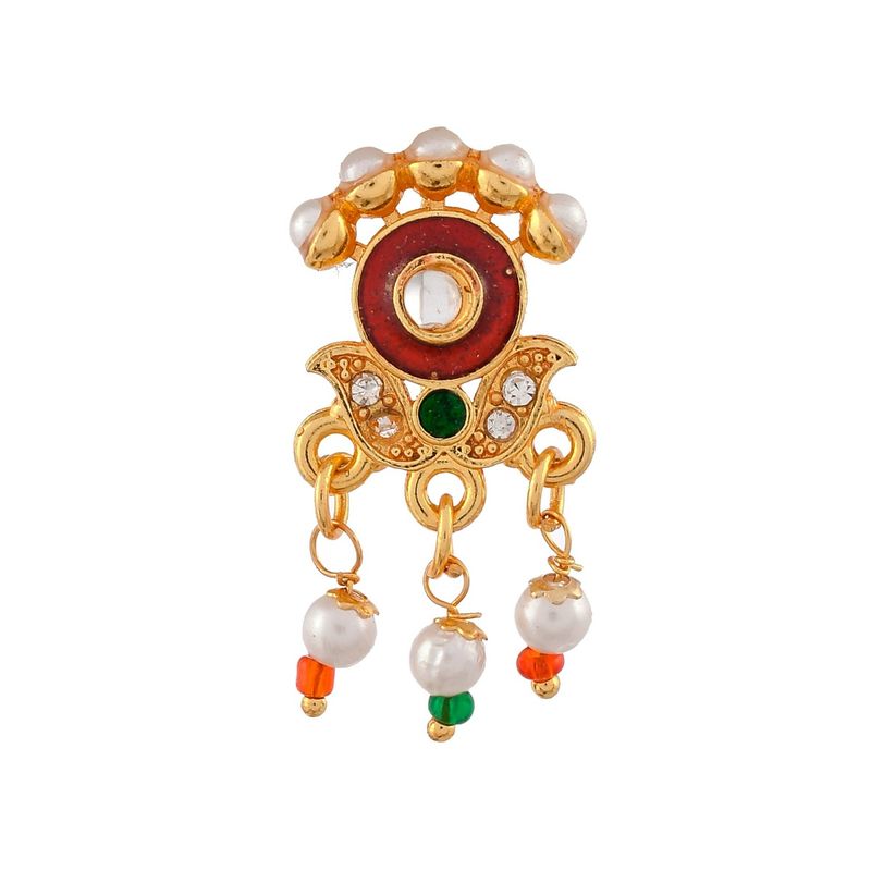 Silvermerc Designs Meenakari Besar Nose Pin: Buy Silvermerc Designs ...