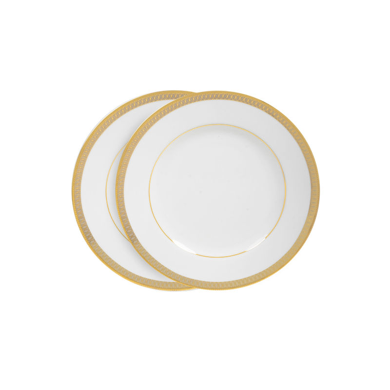 Pure Home + Living Set of 2 Gold Renee Dessert Plate: Buy Pure Home ...