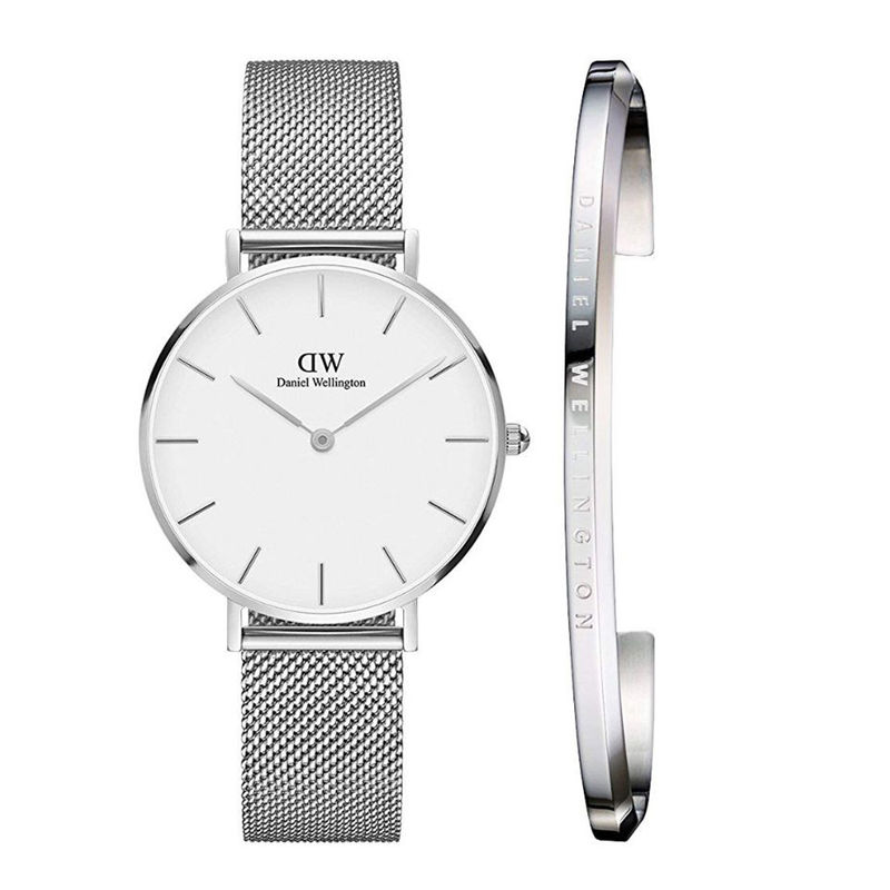 Buy Daniel Wellington Petite Sterling & Classic Bracelet Watch Gift Set ...