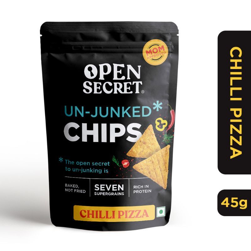 Buy Open Secret Chilli Pizza Unjunked Baked Chips - Pack Of 12 Online