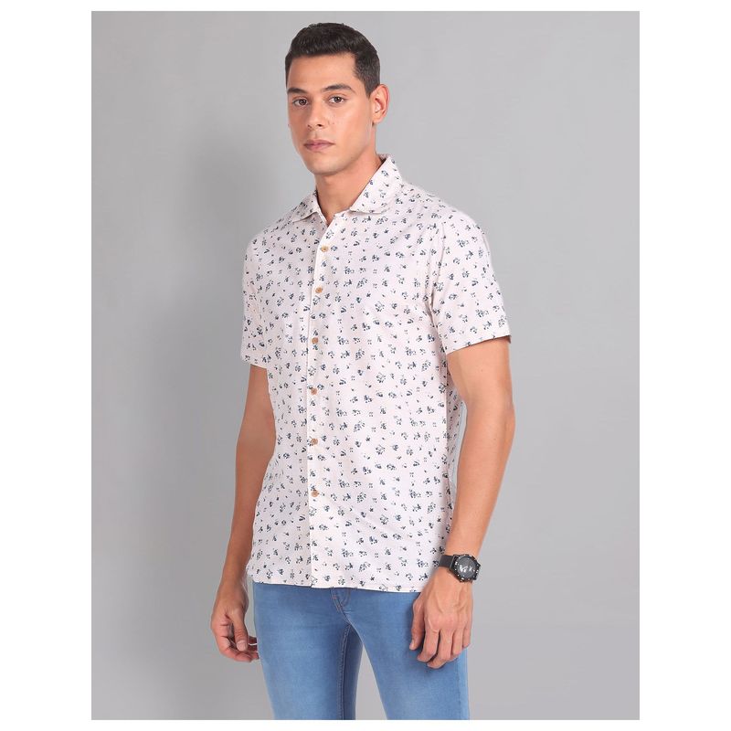 Buy AD By Arvind Modern Slim Fit Printed Casual Shirt Online