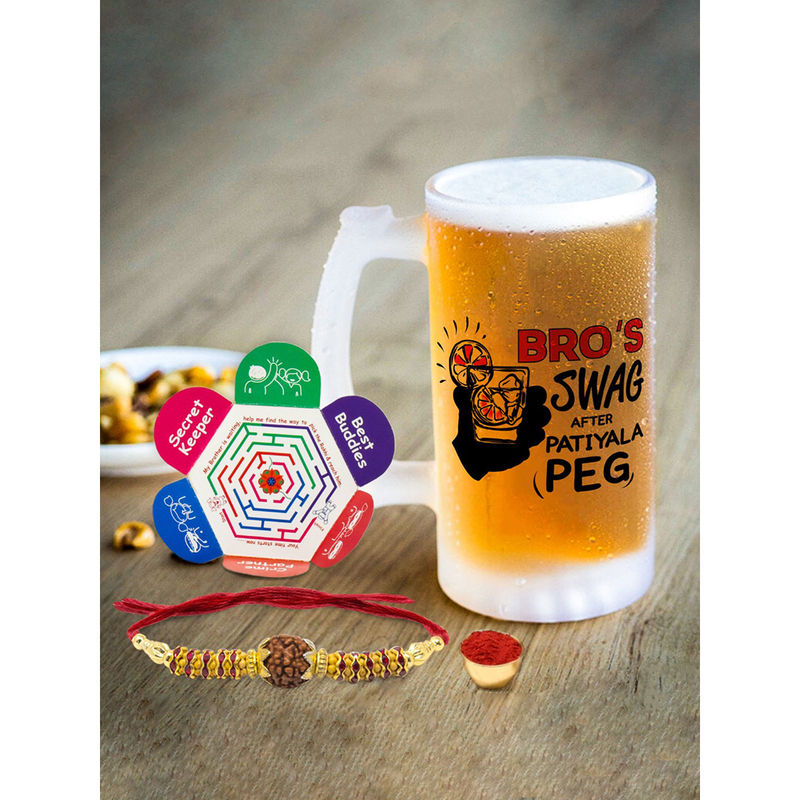Buy Indigifts Bro Swag Beer Mug, Raksha Bandhan, Best Gift for Rakhi Online