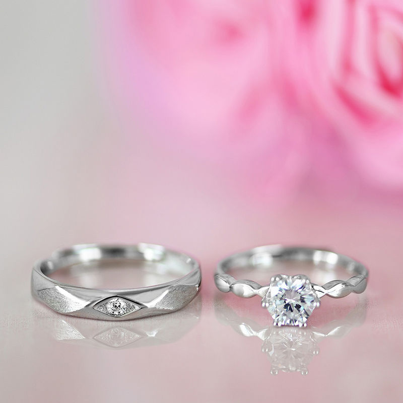 Buy Zavya Me and You 925 Sterling Silver Ring Combo Online