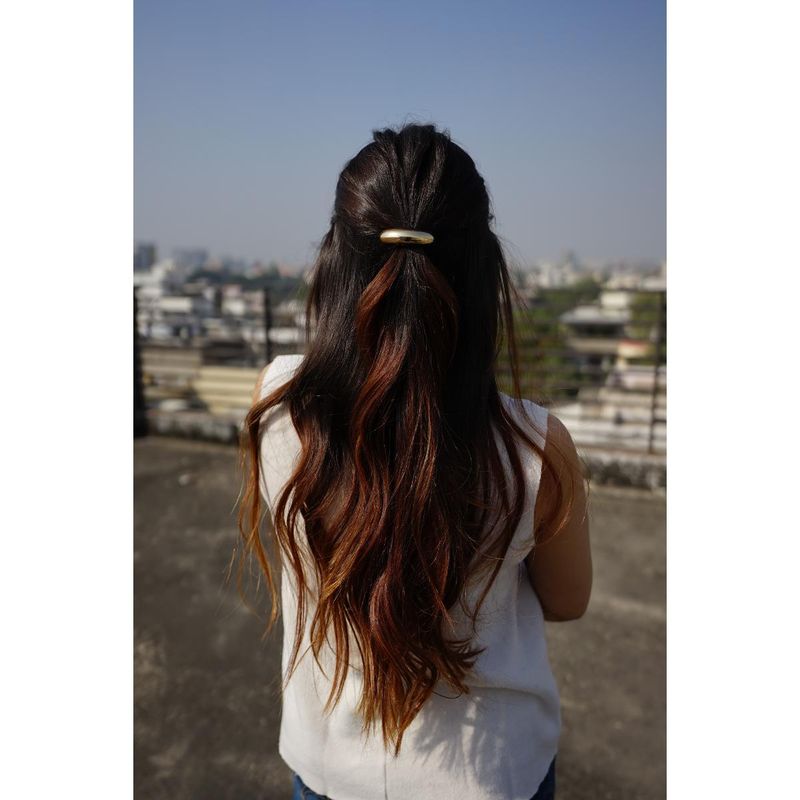 Buy ANUSHKA JAIN JEWELLERY Gold-Plated Dome Pony Hair Cuff for ...