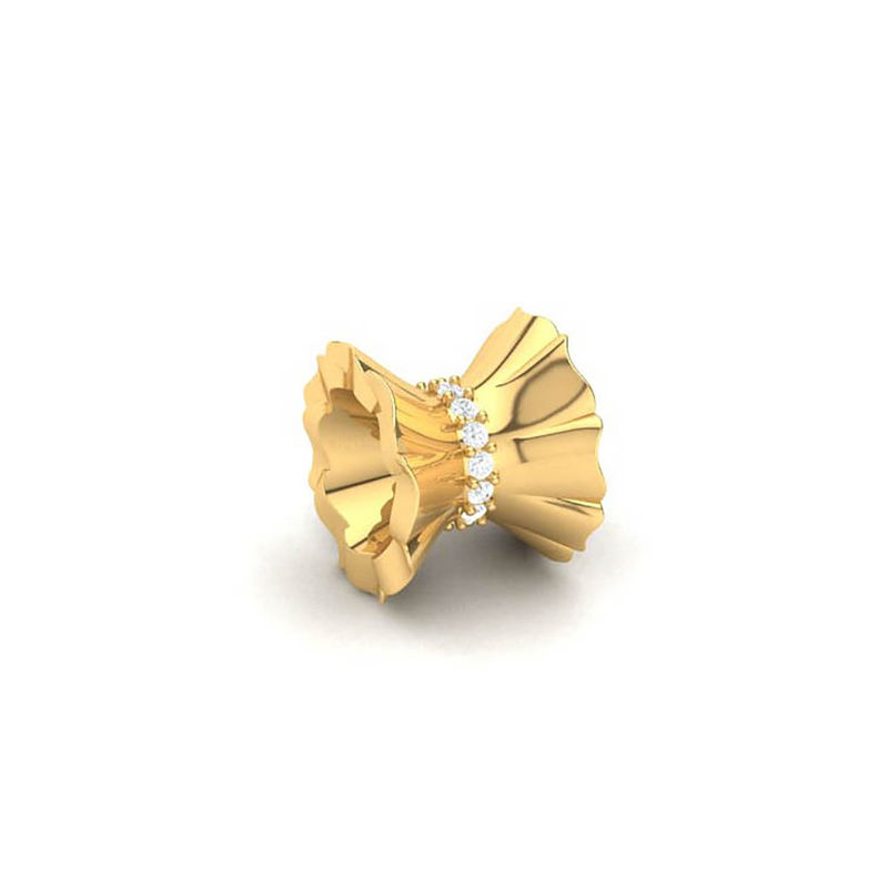 Buy Praavy 925 Sterling Silver Paper Fan Bead platted in Yellow Gold ...