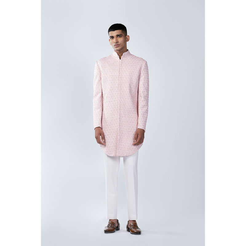 Buy Arjun Kilachand Salli Threadwork Embroidered Sherwani (Set of 2) Online