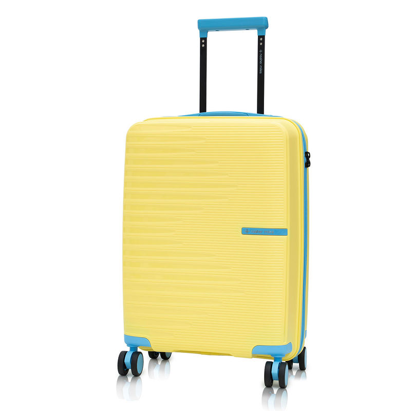 Buy Nasher Miles Yellow Textured Trolley Bag (Small) Online