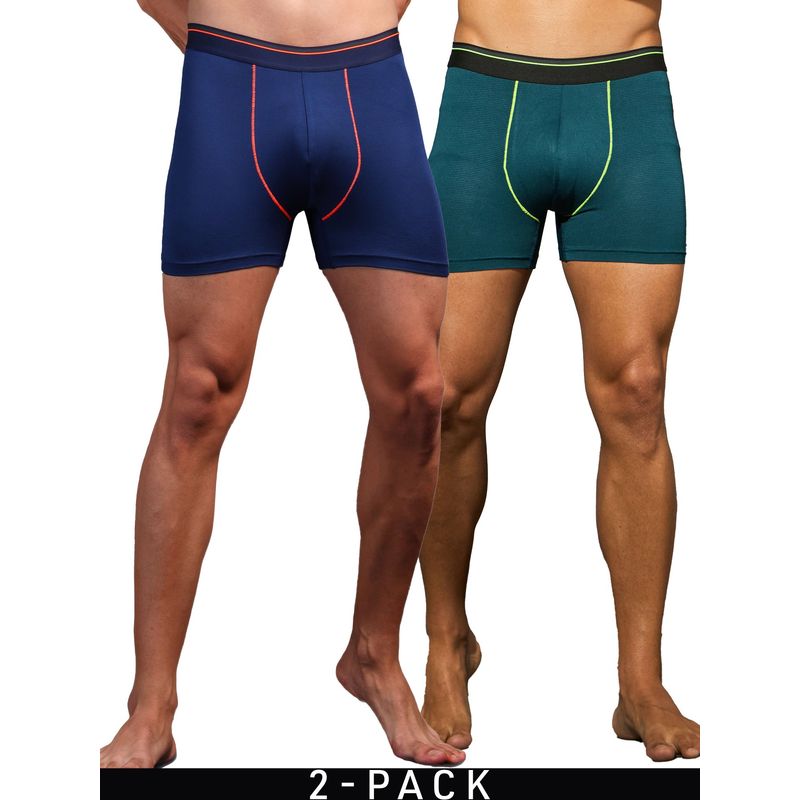 Buy Technosport Men Multi-Color Solid Trunks with Elasto Lite (Pack of ...