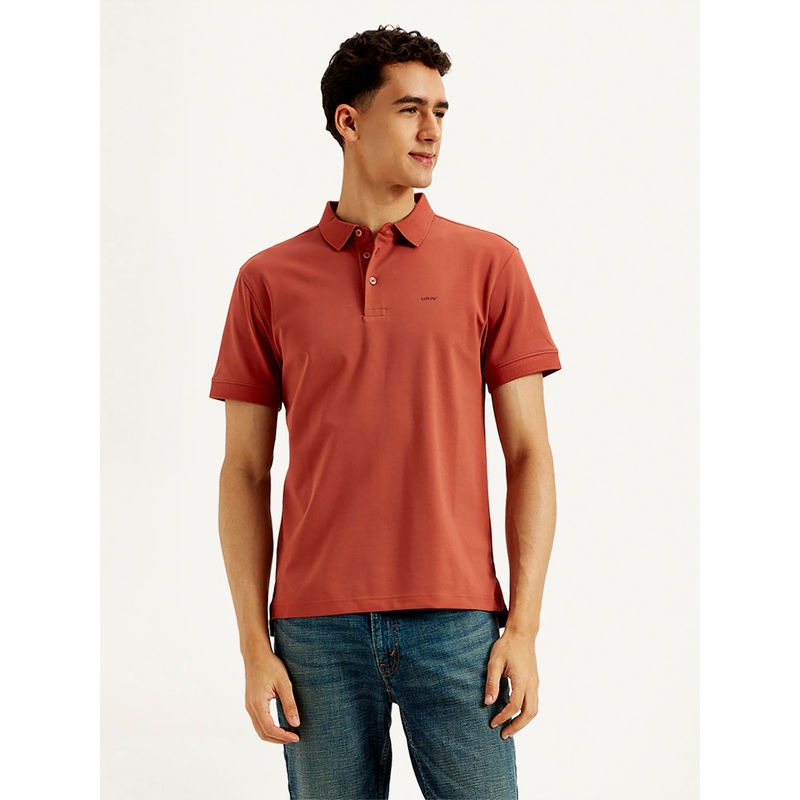 Buy Levi's Rust Solid Slim Fit Polo T-Shirt Online