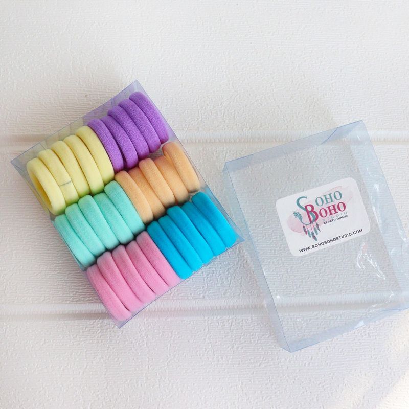 Buy Soho Boho Studio Unicorn Hair Tie Rubber Band Pack of 30 Online