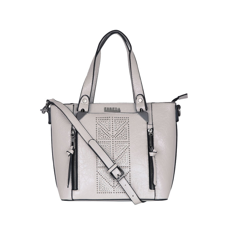 Buy Esbeda Off-white Colour Antique Beaded Stone Handbag For Women Online