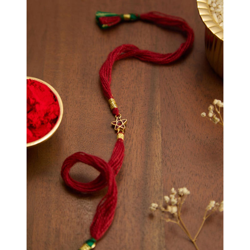 Buy Fabindia Red Thread Rakhi with Roli Chawal Online