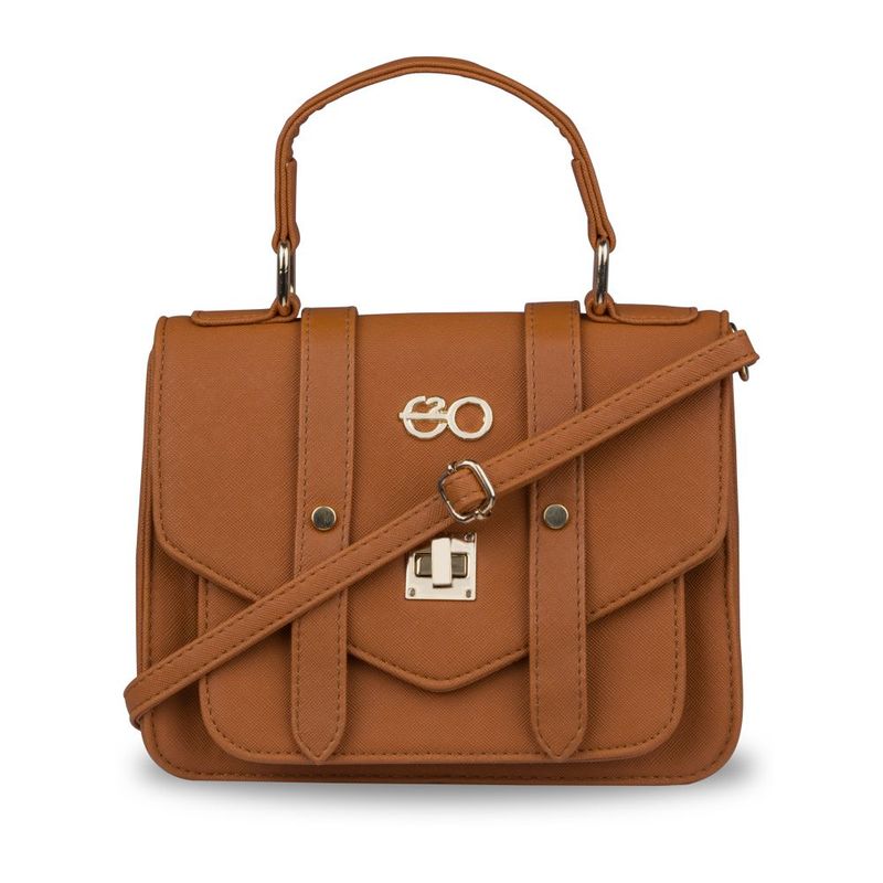 Buy E2O Bags Classy Tan Solid Sling Bag For Women Online