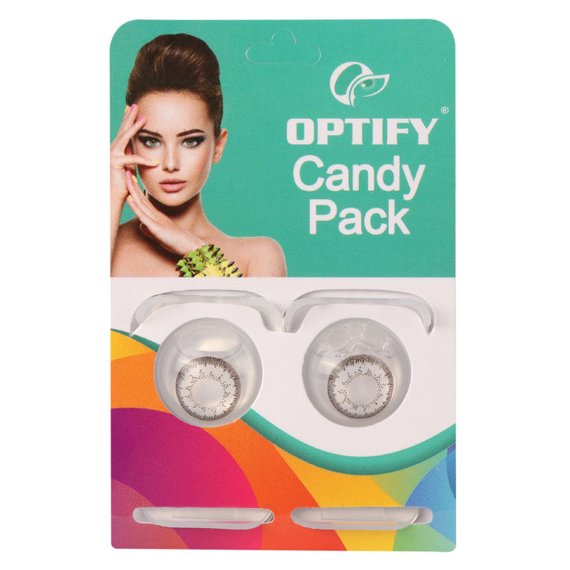 Buy Optify Candy Pack Colored Contact Lenses Zero Power - White Online