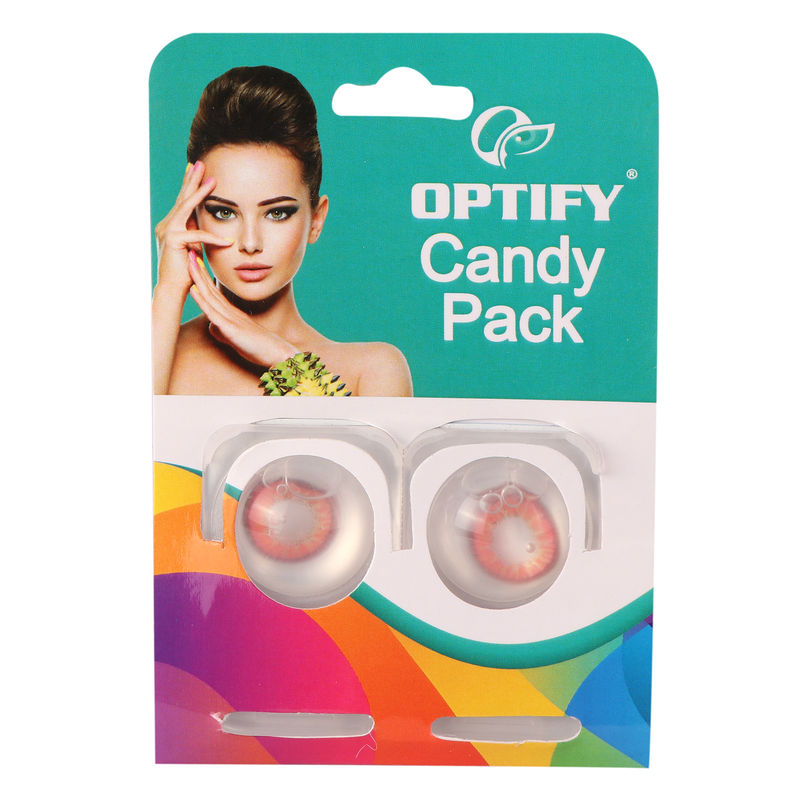 Buy Optify Candy Pack Colored Contact Lenses Zero Power - Red Online