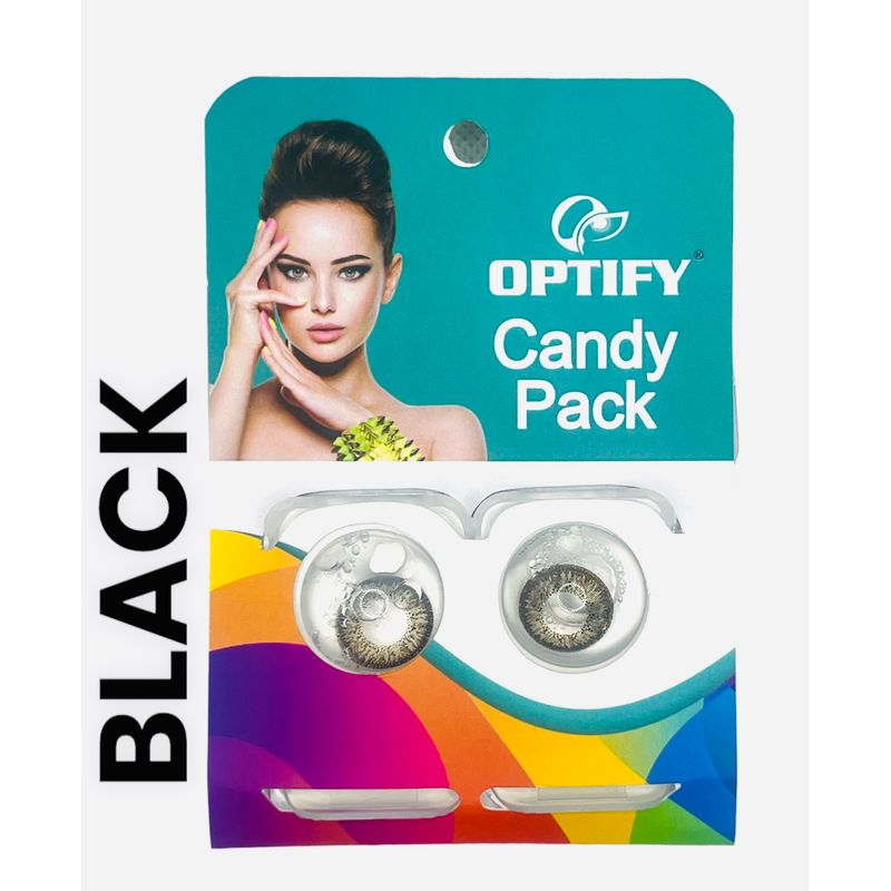 Buy Optify Candy Pack Colored Contact Lenses Zero Power - Black Online
