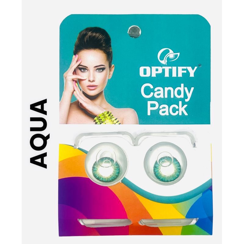 Buy Optify Candy Pack Colored Contact Lenses Zero Power - Aqua Online
