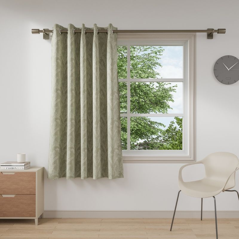 Buy Ddecor Live Beautiful Ready Made Curtain 5 Ft Window Size Green ...