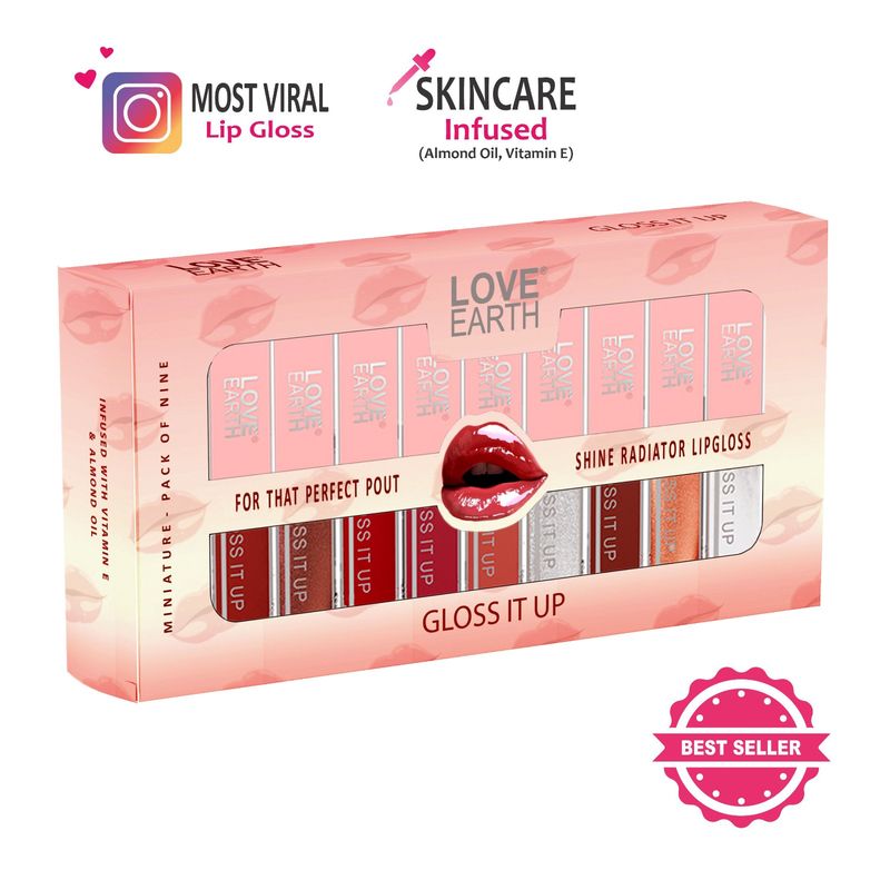 Buy Love Earth Lip Gloss It Up - Pack Of 9 Online
