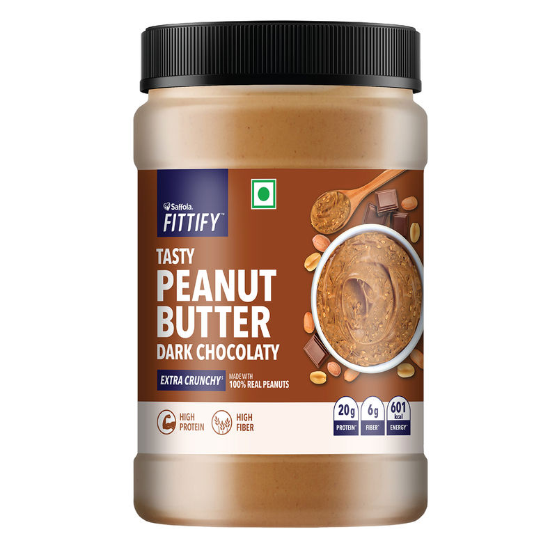 Buy Saffola FITTIFY Tasty Peanut Butter Dark Chocolaty Extra Crunchy Online