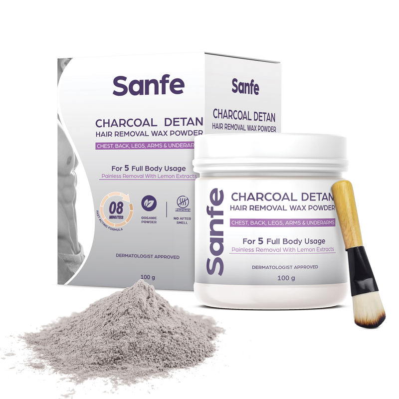Buy Sanfe Charcoal Detan Hair Removal Wax Powder Online