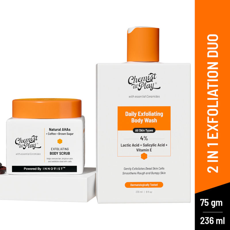 Buy Chemist at Play Exfoliating Body Wash + Exfoliating Body Scrub For ...