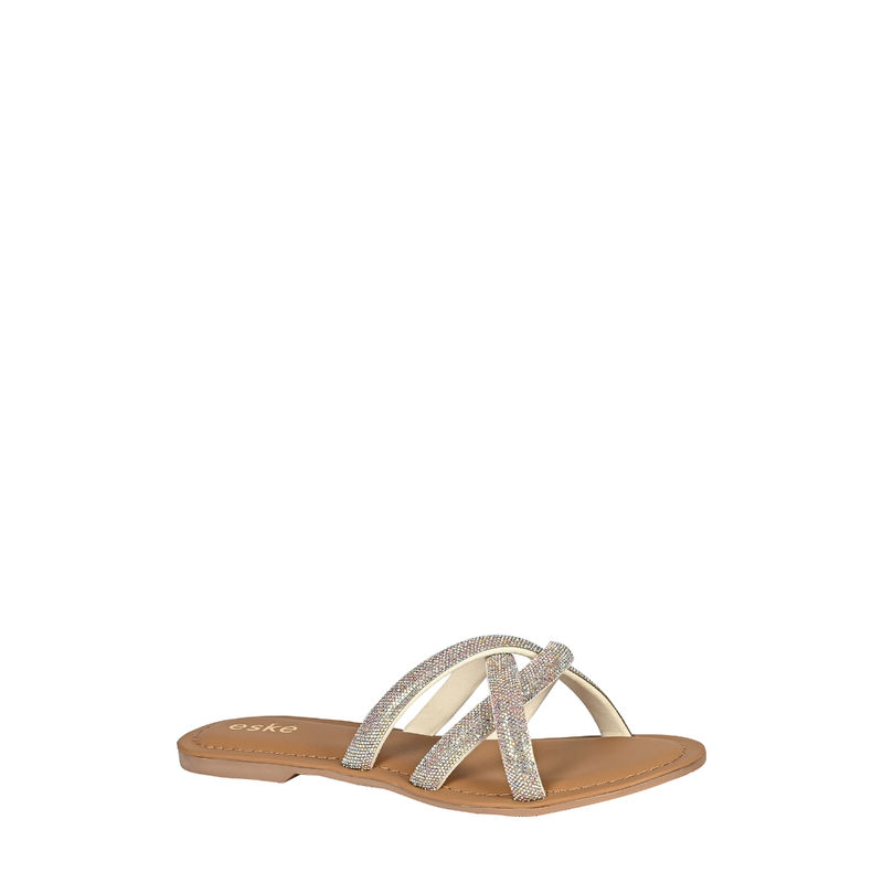 Buy Eske Silver Ariel Genuine Leather Slip On Flats Online