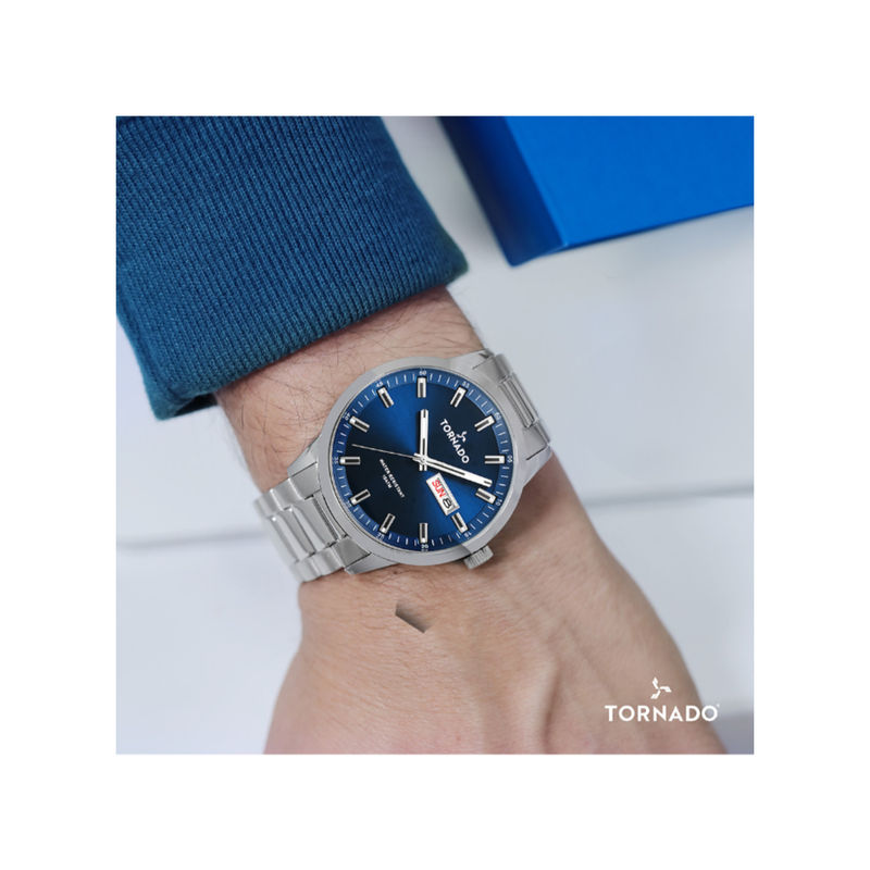 Buy Tornado Spectra Analog Blue Dial Watch (T23001-SBSN) (M) Online