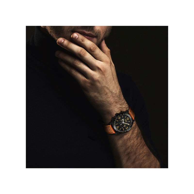 Buy Tornado Lumina Chronosphere Black Dial Watch (T9102-BLEB) (M) Online