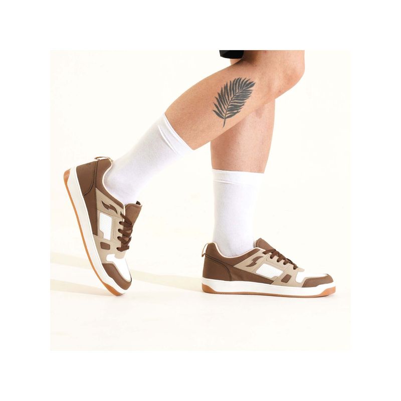 Buy ZAYDN Men Ash Brown Casual Sneakers Online