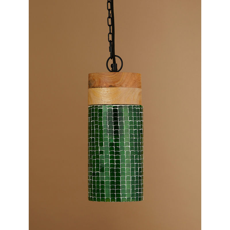 Buy Fabindia Mosaic Pendant Lamp Tall - Green Online