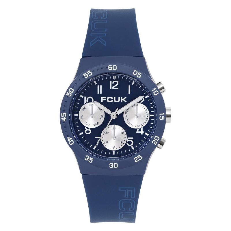 Buy FCUK Unisex Frost Round Blue Dial Analog Watch - FC198U (M) Online